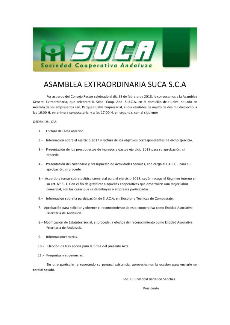 Grupo Suca – SUCA SCA